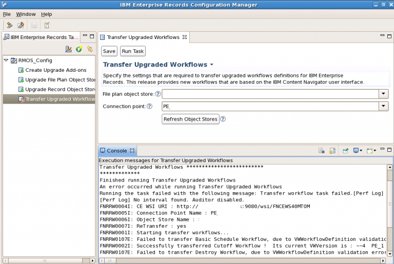 Failed to Transfer Upgraded workflow in IER - iparagons blog IBM Records